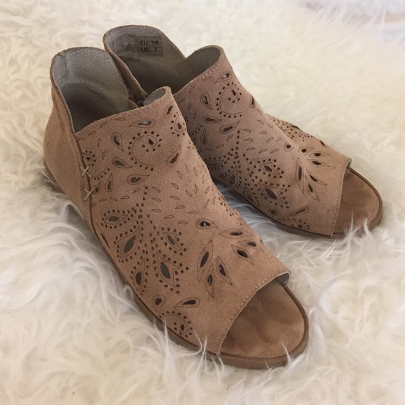 Shoes | Tillys Cool Way Open Toe Booties With Cutouts | Poshmark